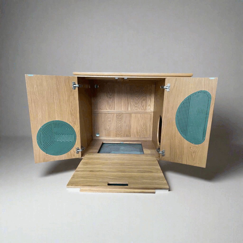 Poop Palace - Cat Litter Robot Enclosure - Modern cat furniture – Shichic