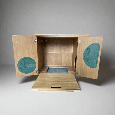 Poop Palace - Cat Litter Robot Enclosure - Modern cat furniture – Shichic