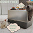 Durable Nonstick steel cat litter box | Marbeloo by Shichic